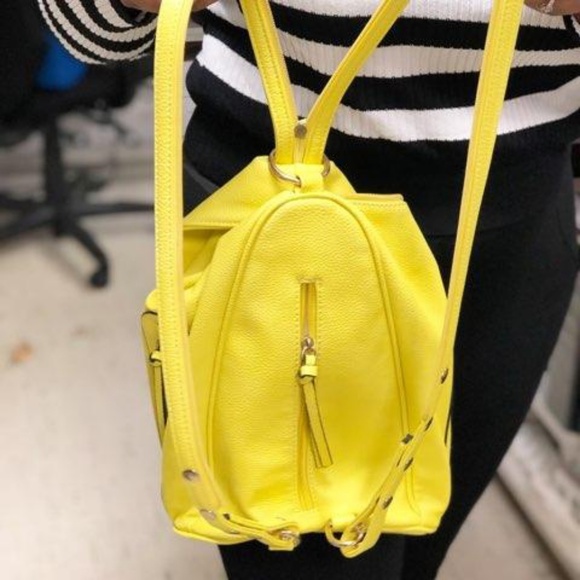 Bags | Bright Yellow Small Backpack | Poshmark